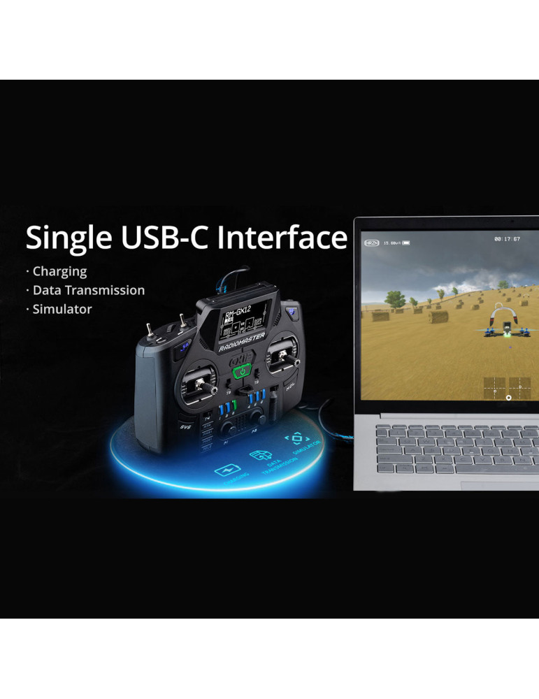 RadioMaster GX12 Dual-Band Gemini-X Radio Controller (ELRS) - M2